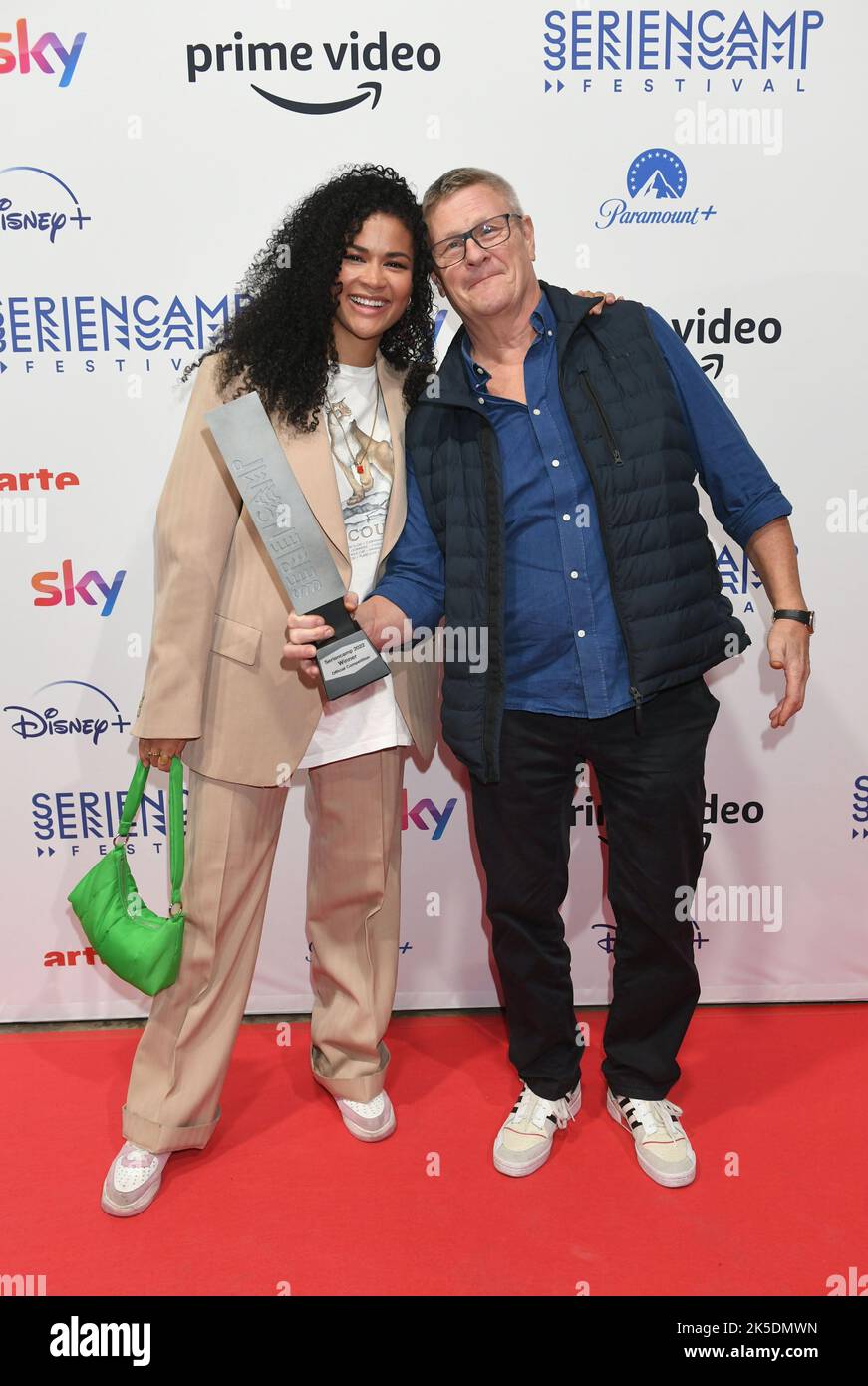 Munich, Germany. 07th Oct, 2022. Director Lasse Hallberg (r) and ...
