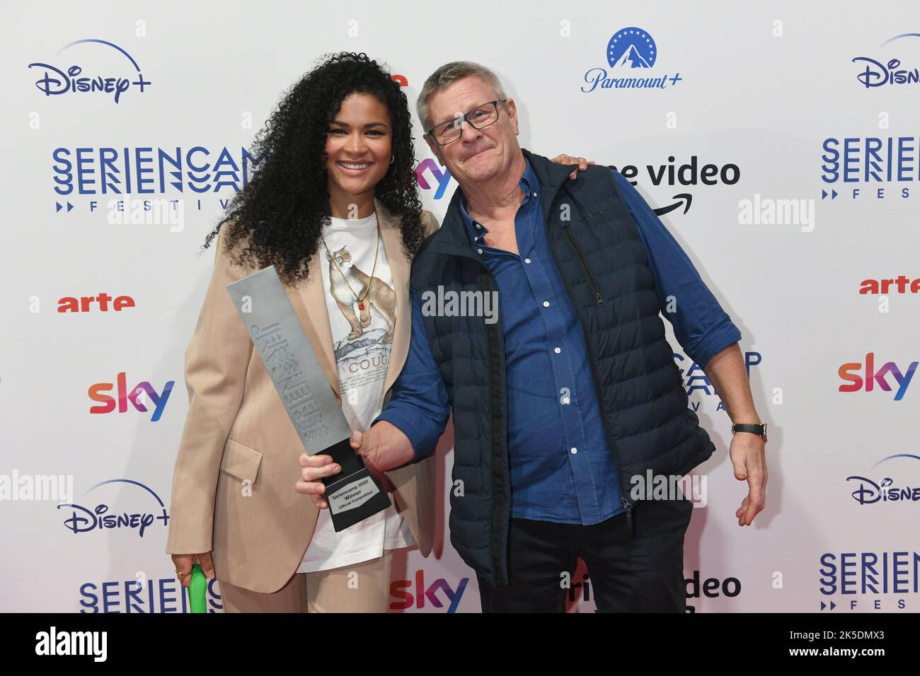 Munich, Germany. 07th Oct, 2022. Director Lasse Hallberg (r) and ...