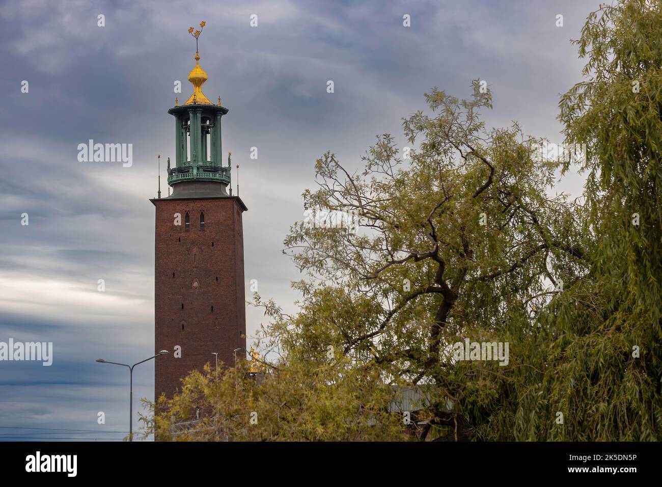 scenic view of the steeple of stockholms stadshus Stock Photo - Alamy