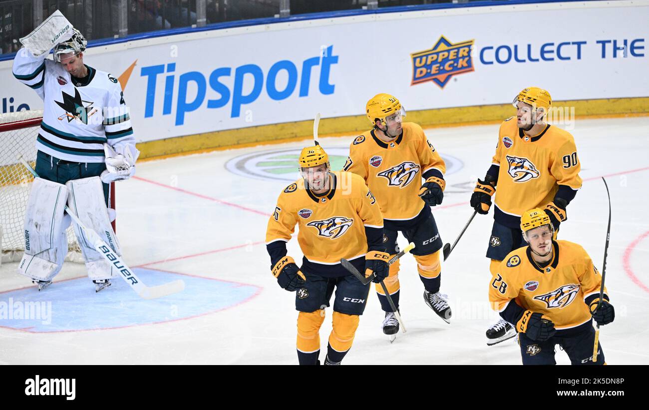 Prague, Czech Republic. 07th Oct, 2022. (L-R) Goalkeeper of Nashville ...