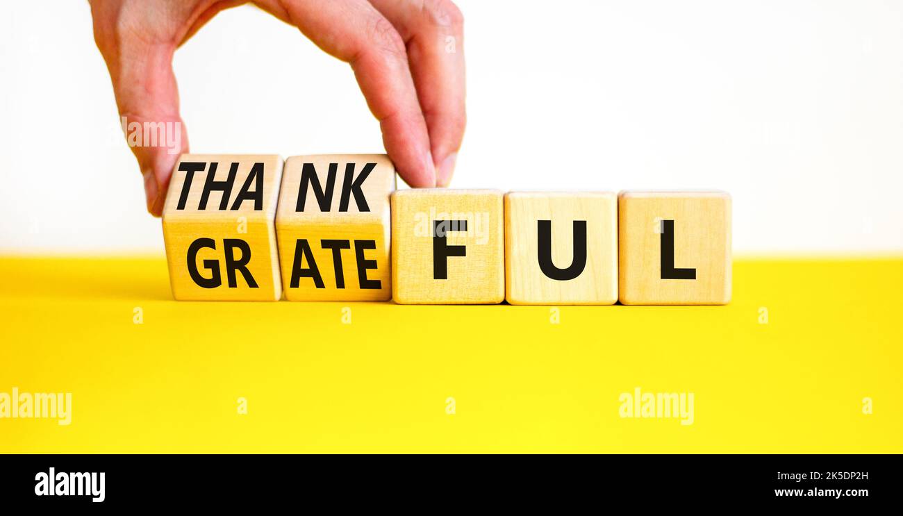 Thankful and grateful symbol. Concept words Thankful and Grateful on ...