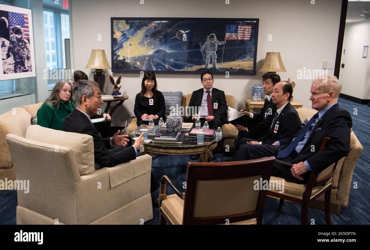 From left to right, President, Japan Aerospace Exploration Agency (JAXA ...