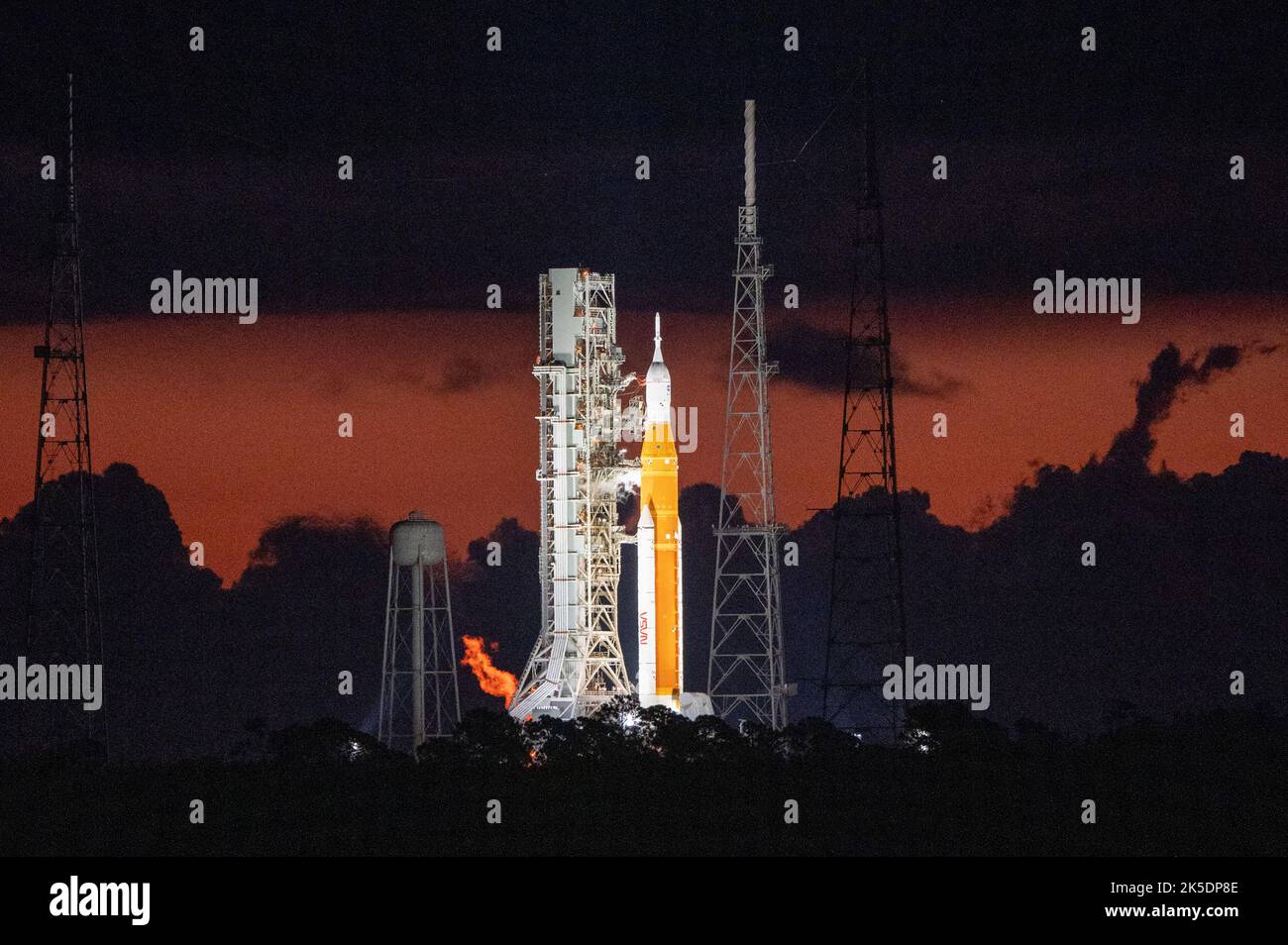 NASA’s Space Launch System (SLS) rocket with the Orion spacecraft ...