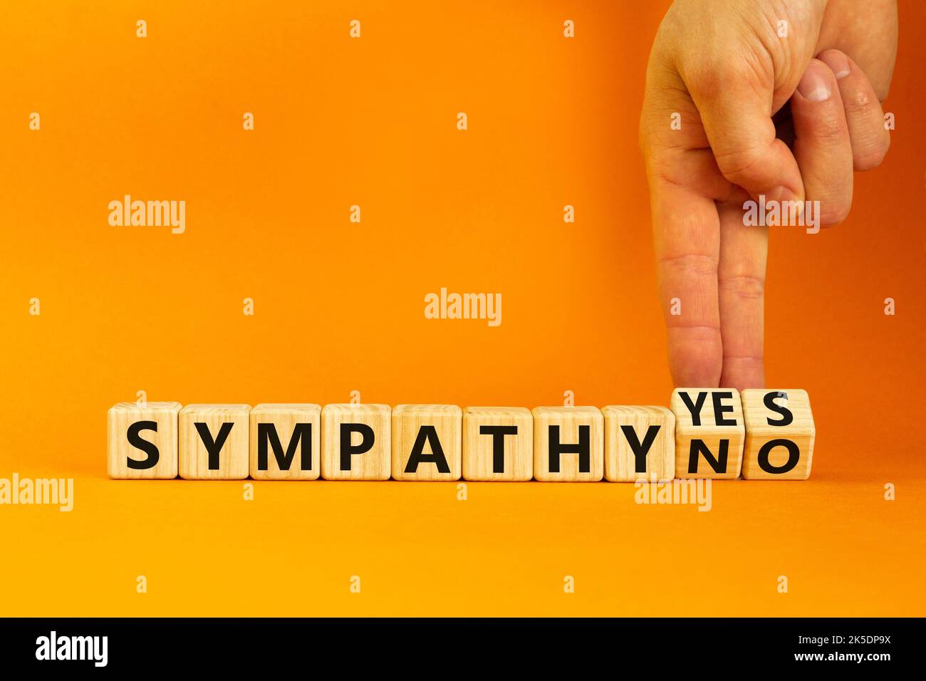 Sympathy yes or no symbol. Concept words Sympathy yes or Sympathy no on ...