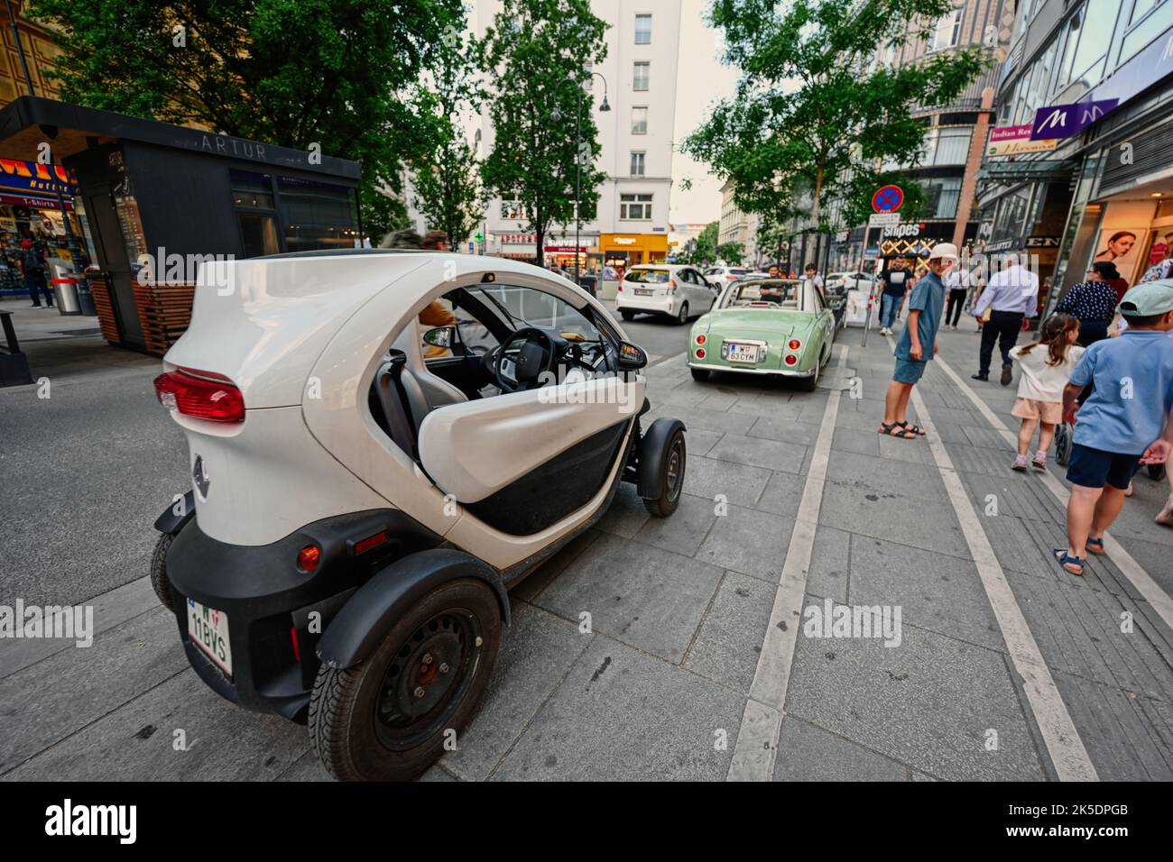Vienna, Austria - May 17, 2022: Renault Twizy Technic two-seat electric ...