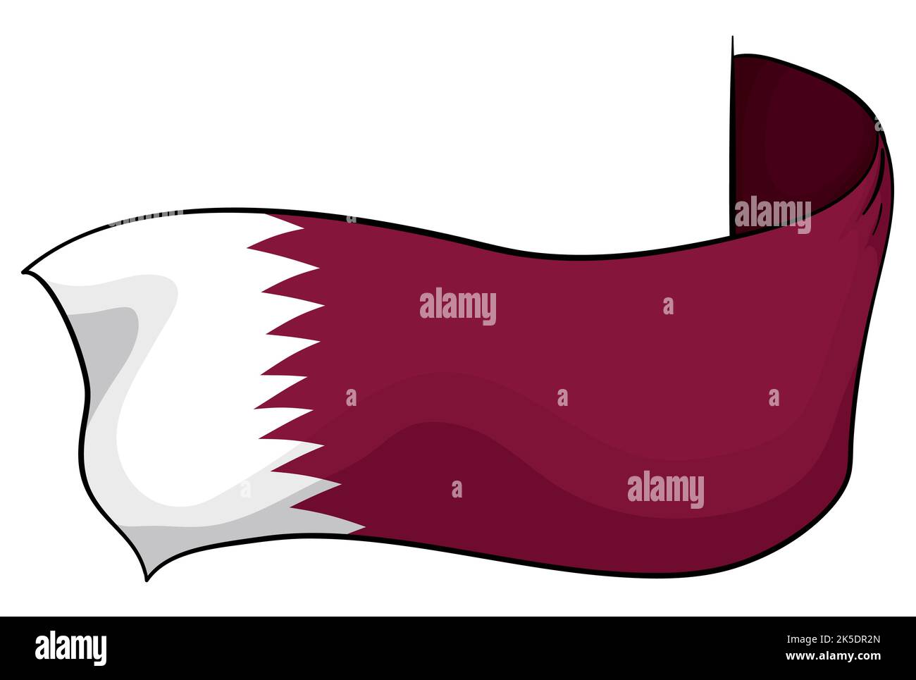 Ribbon coming out from the right with Qatar flag colors. Design in ...