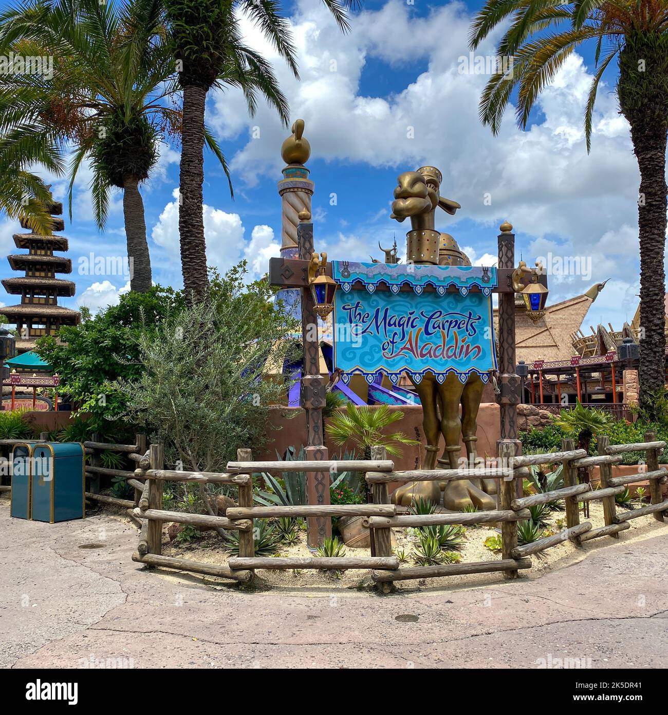 Orlando, FL USA -July 25, 2020: The entrance to the Magic Carpets of ...
