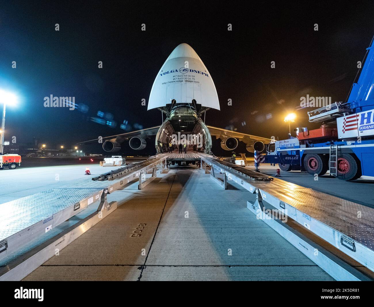 Orion's European Service Module is loaded on the Antonov airplane in ...