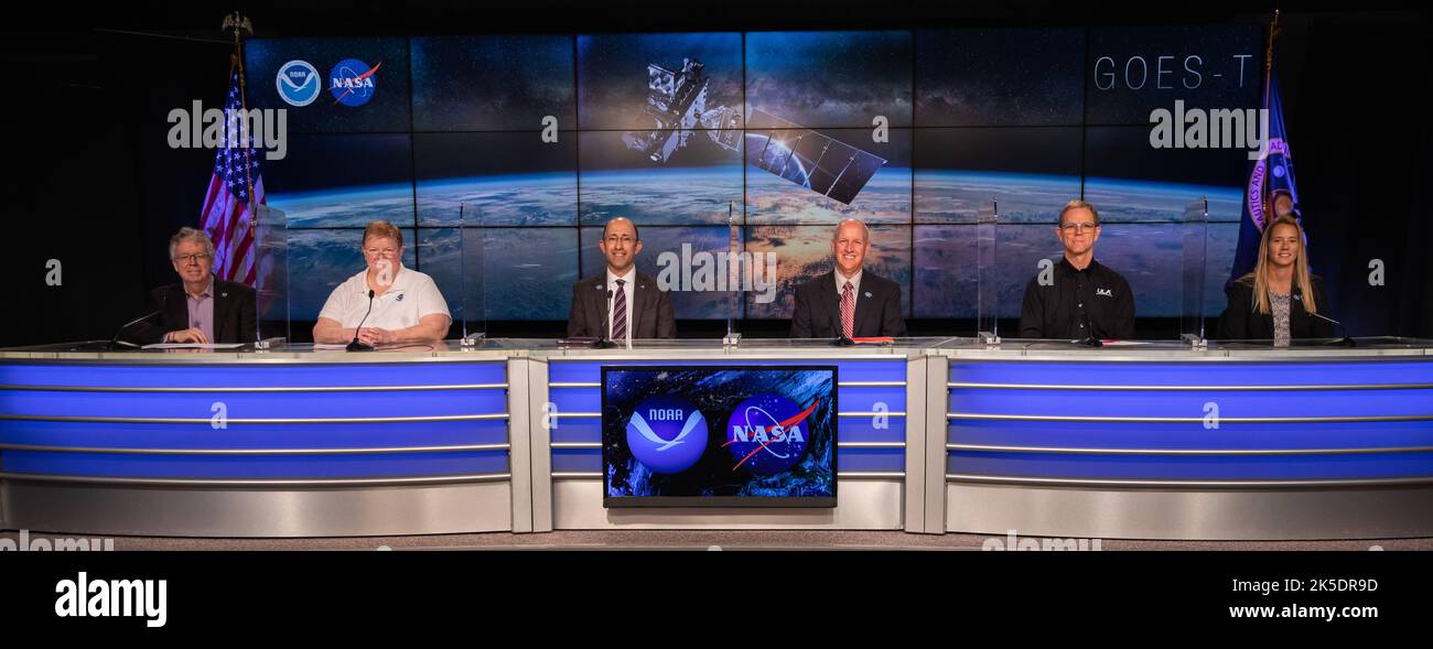 A prelaunch news conference for the National Oceanic and Atmospheric ...