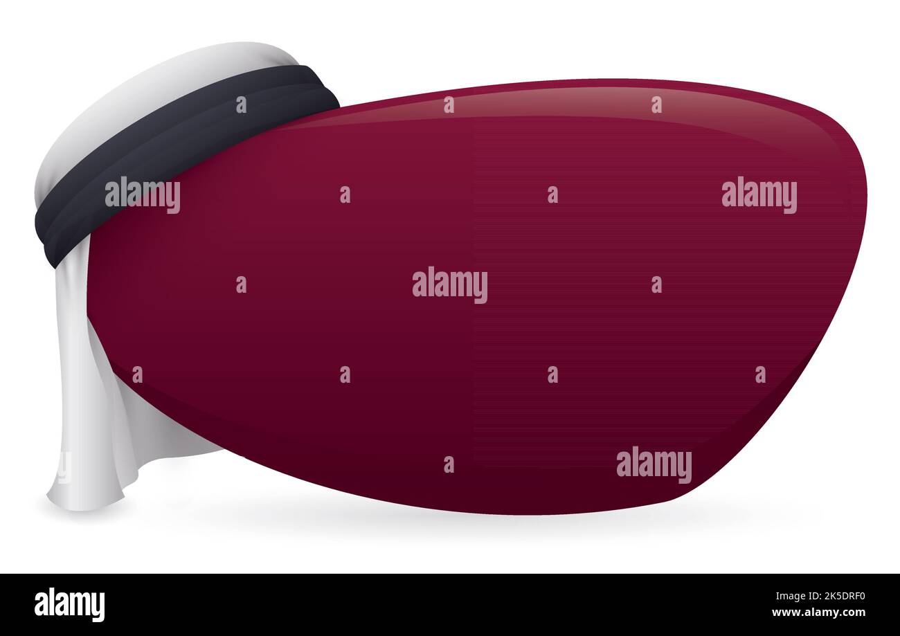 Template with maroon sign wearing a white keffiyeh. Design isolated in ...