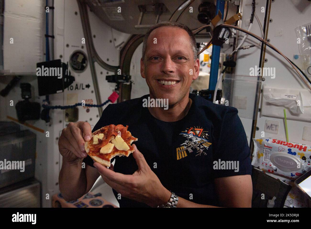 NASA astronaut and Expedition 67 Flight Engineer Bob Hines enjoys a ...
