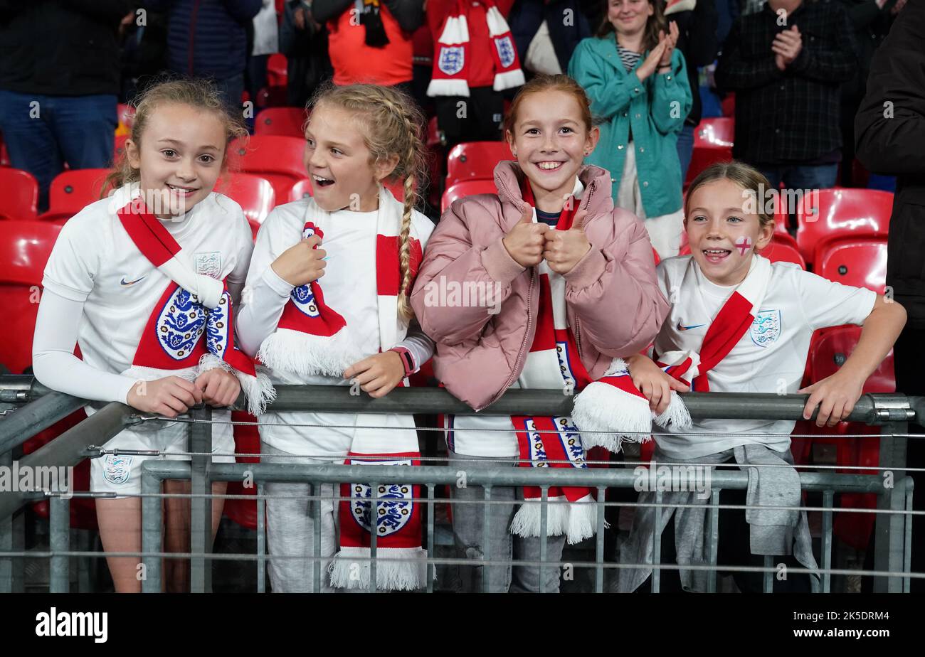 At half time during the international friendly match at wembley stadium ...