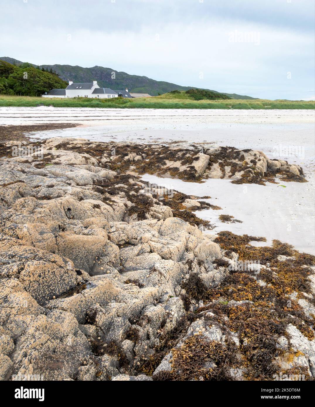 On the west coast of the Scottish Highlands,beautiful expanse of white ...
