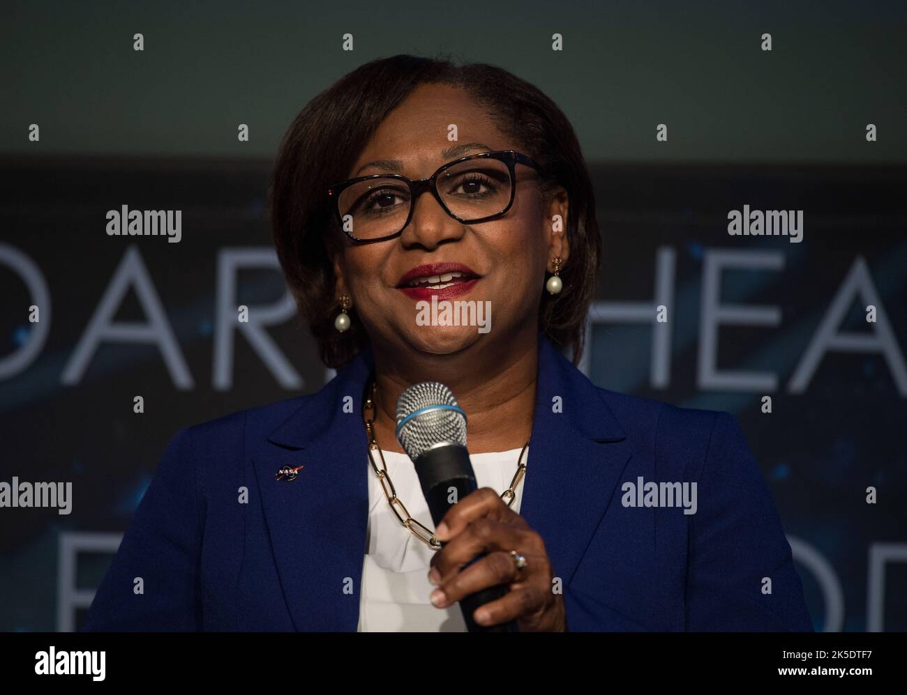 Director of Johnson Space Center, Vanessa Wyche, speaks on a panel with ...