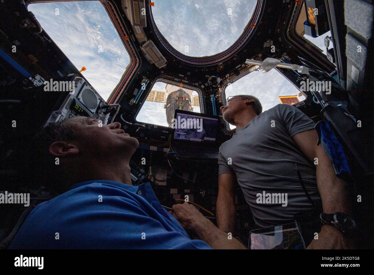 Expedition 66 Flight Engineers (from left) Thomas Marshburn and Mark ...