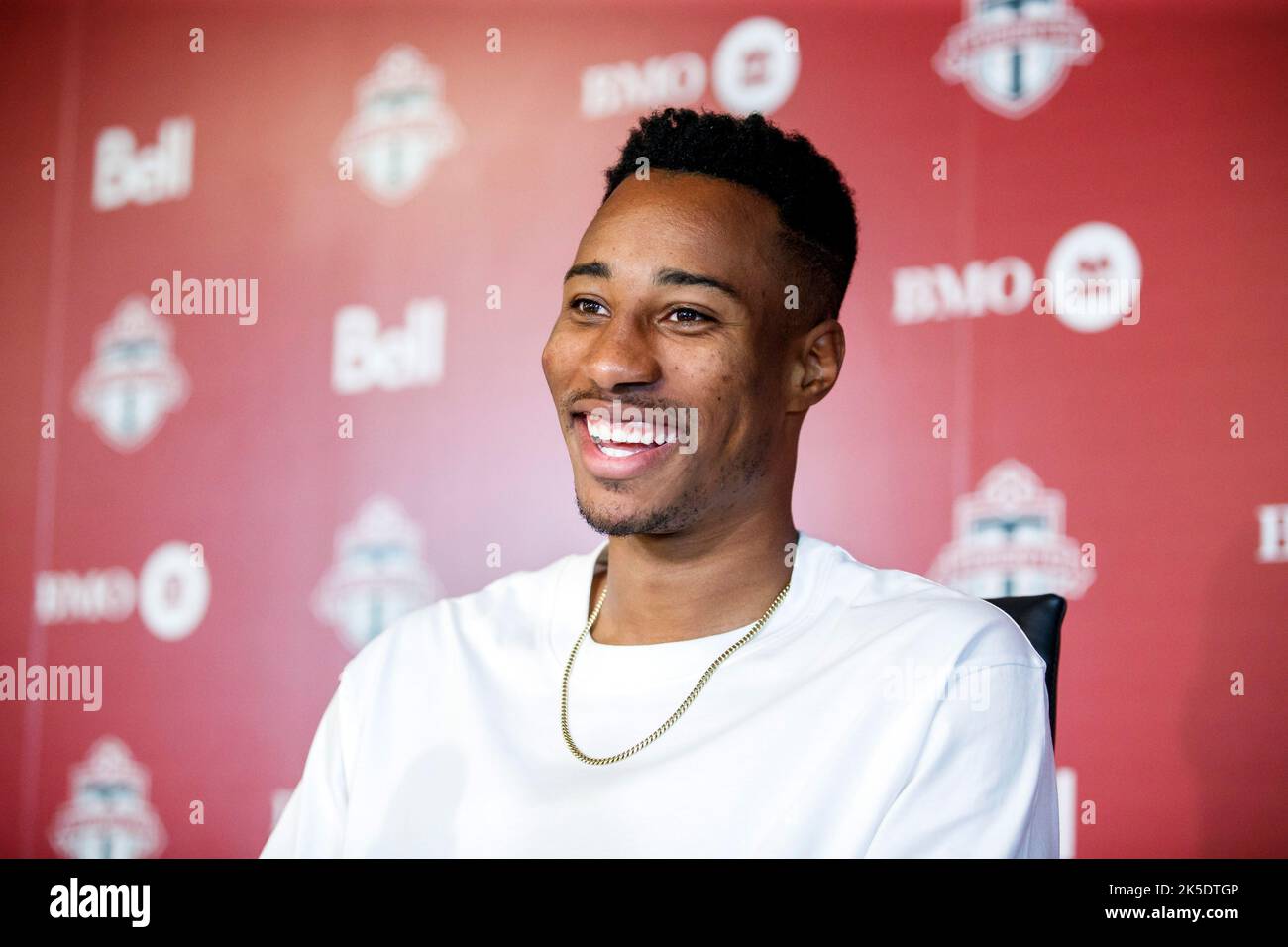 Toronto, Canada. 07th Oct, 2022. Canadian midfielder Mark-Anthony Kaye ...
