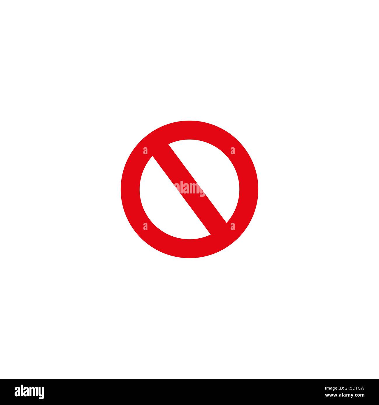 Vector stop sign icon. Red no entry sign. No sign, red warning isolated ...