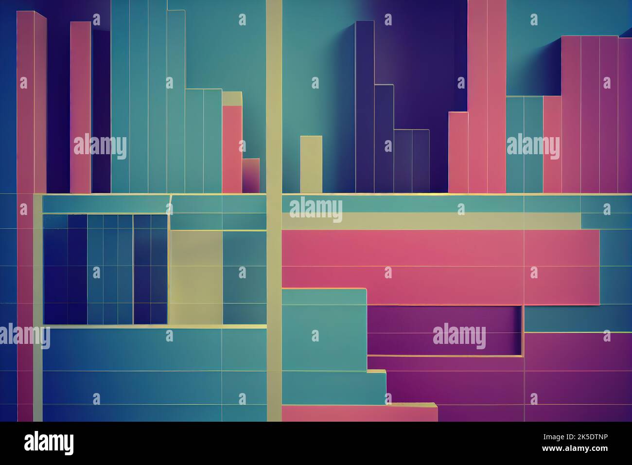 An illustration of a 3D rendered analytical graph Stock Photo - Alamy