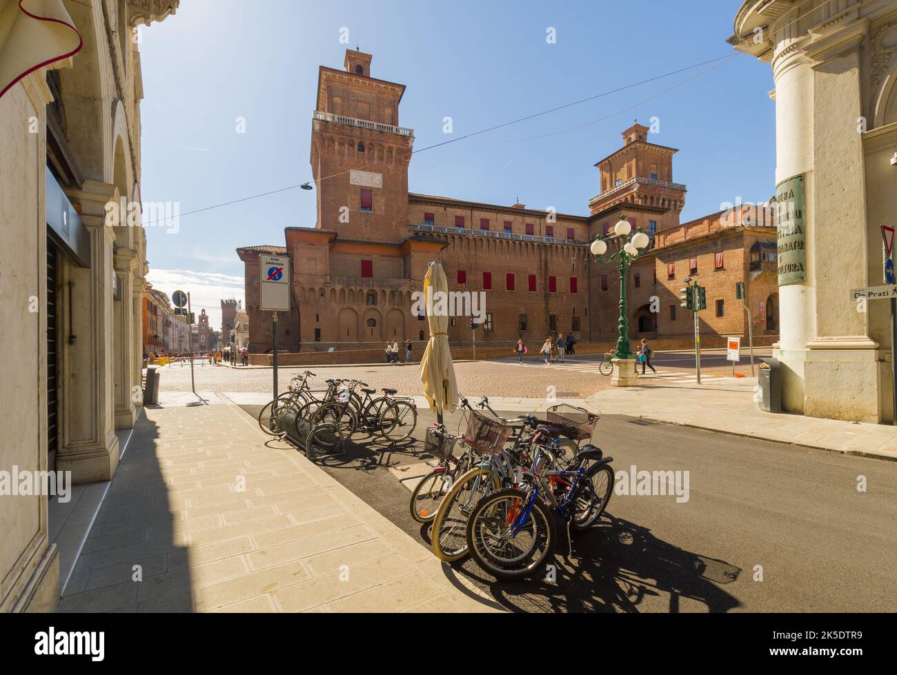 Ferrara, Italy (2nd October 2022) - The medieval Castello Estense (14th ...