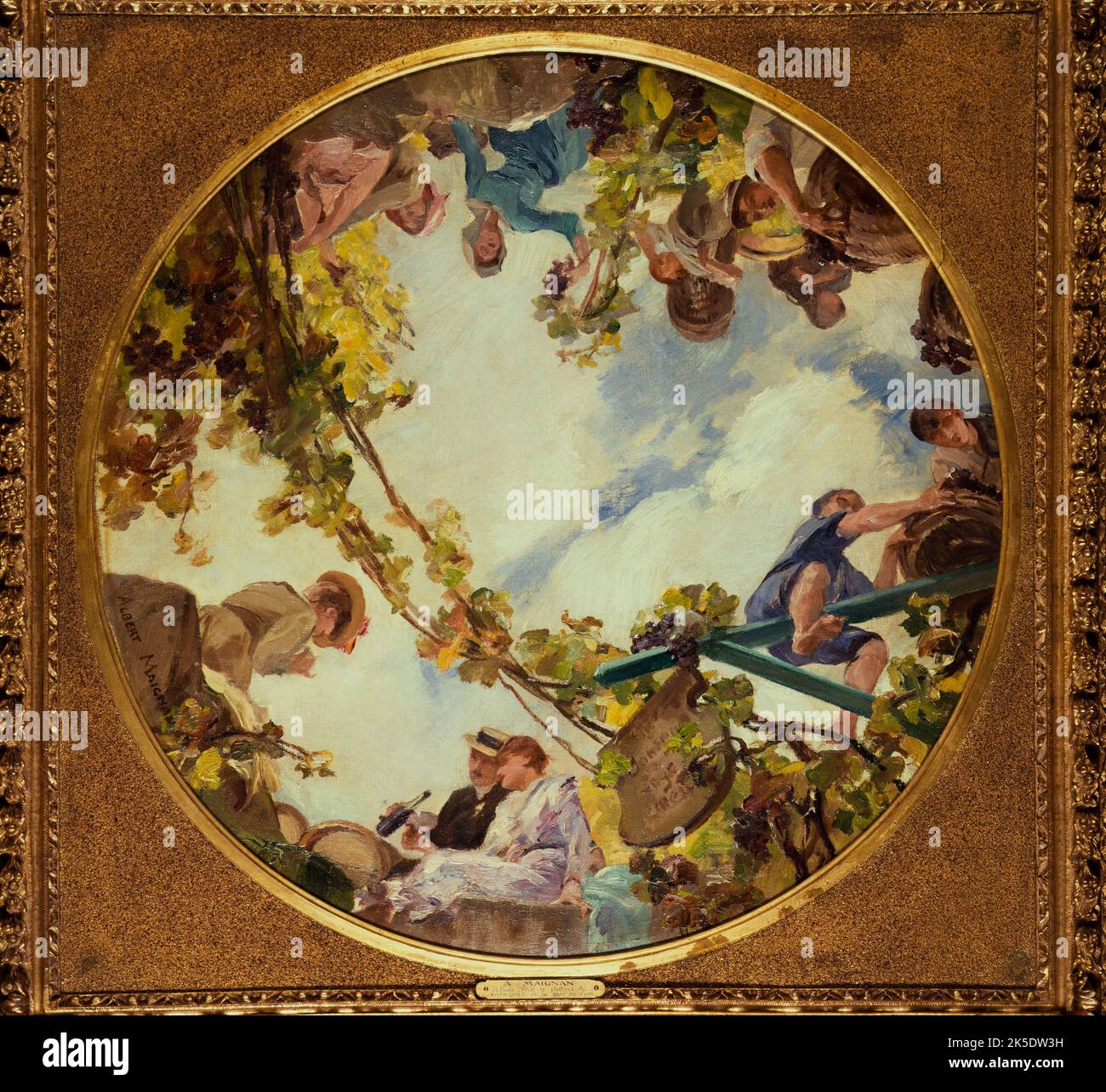 Vendanges en Bourgogne. Esquisse pour le plafond du Buffet de la gare ...