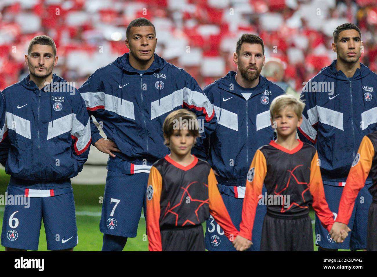 October 05, 2022. Lisbon, Portugal. Paris Saint-Germain's midfielder ...