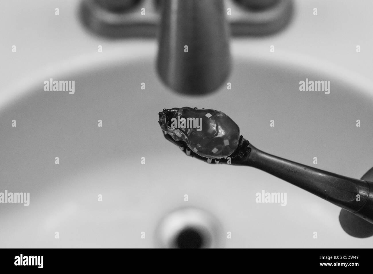 Toothbrush Black and White Stock Photos & Images - Alamy