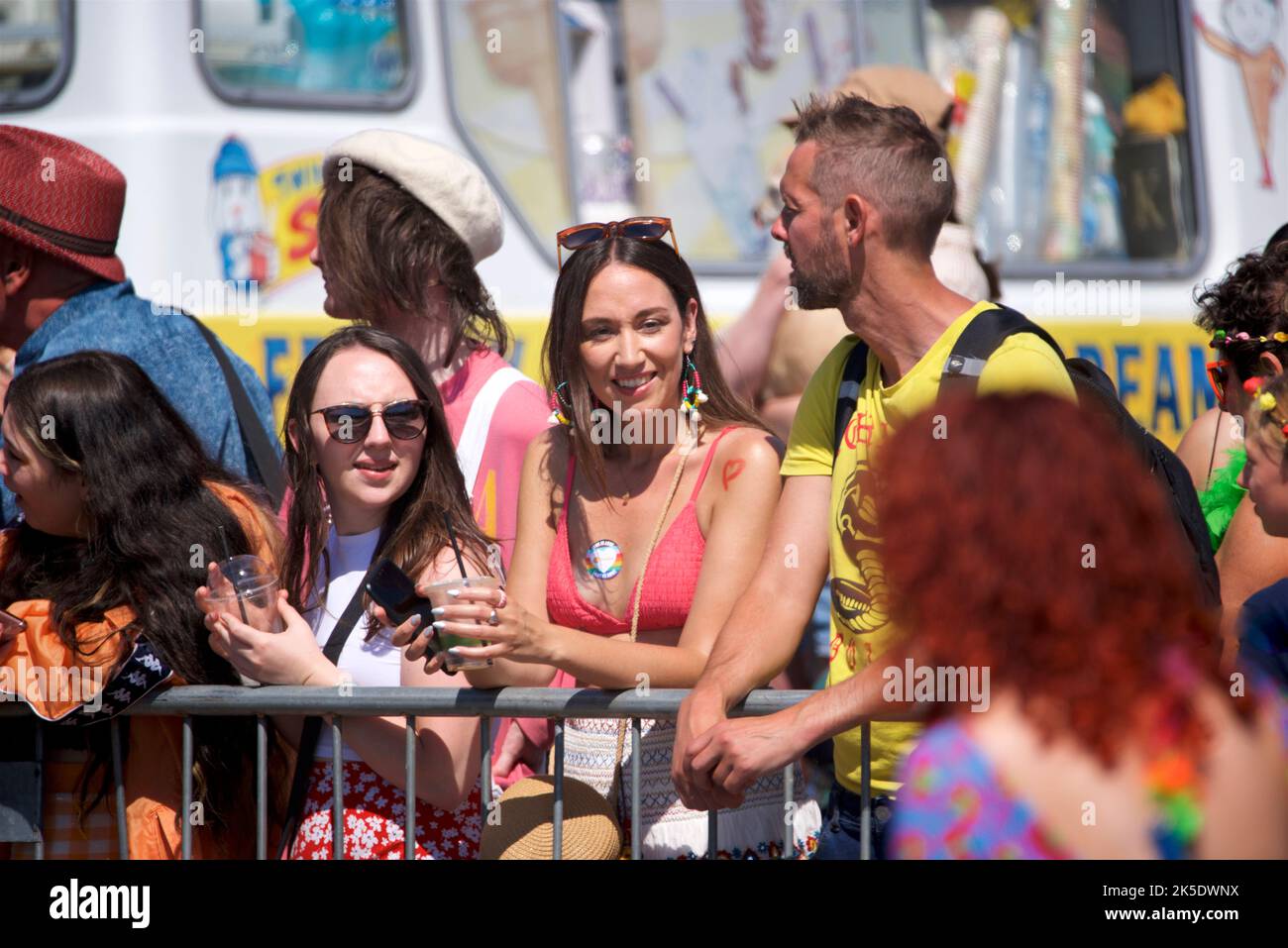 Crowd of people watching pride parade hi-res stock photography and ...