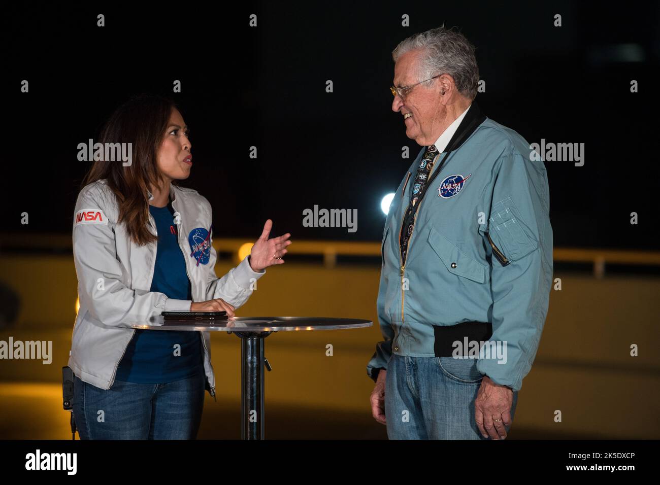 Apollo 17 astronaut Harrison Schmitt is interviewed at Kennedy Space ...