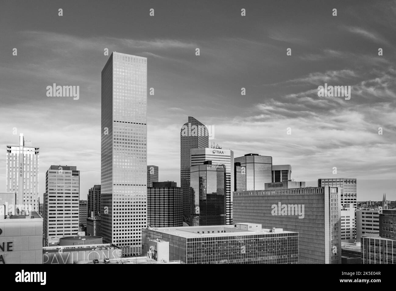 Denver, USA - Dec 24, 2019: skyline of Denver, Colorado with skyscraper ...