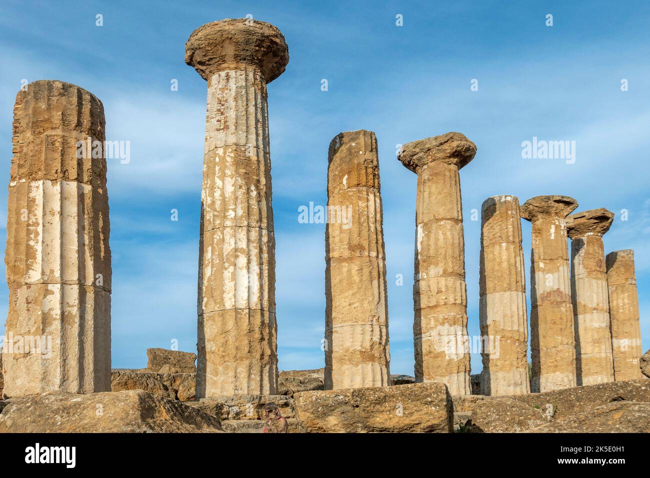 The greek temple of Juno in the Valley of the Temples, Agrigento, Italy ...