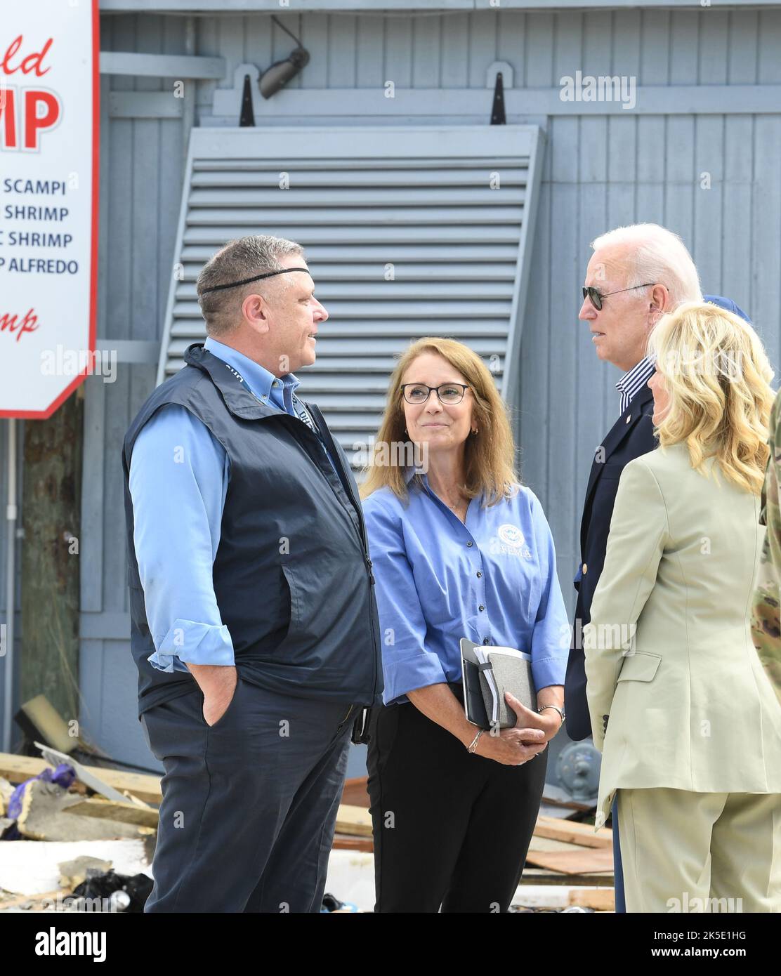 Fort Myers, FL (Oct. 5, 2022) - President Joe Biden FEMA officials at a ...