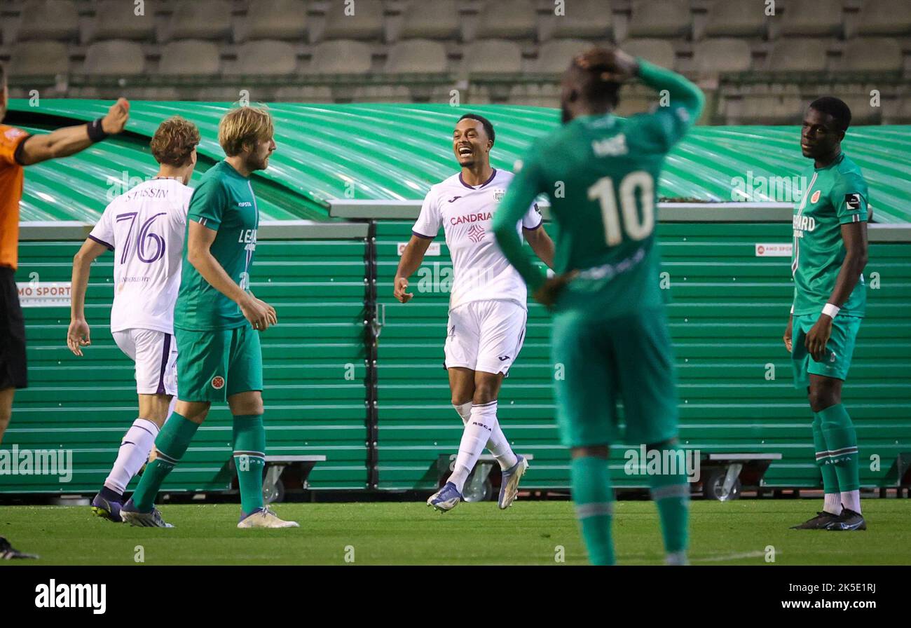Belgium. 07th Oct, 2022. RSCA Futures' Killian Sardella celebrates ...