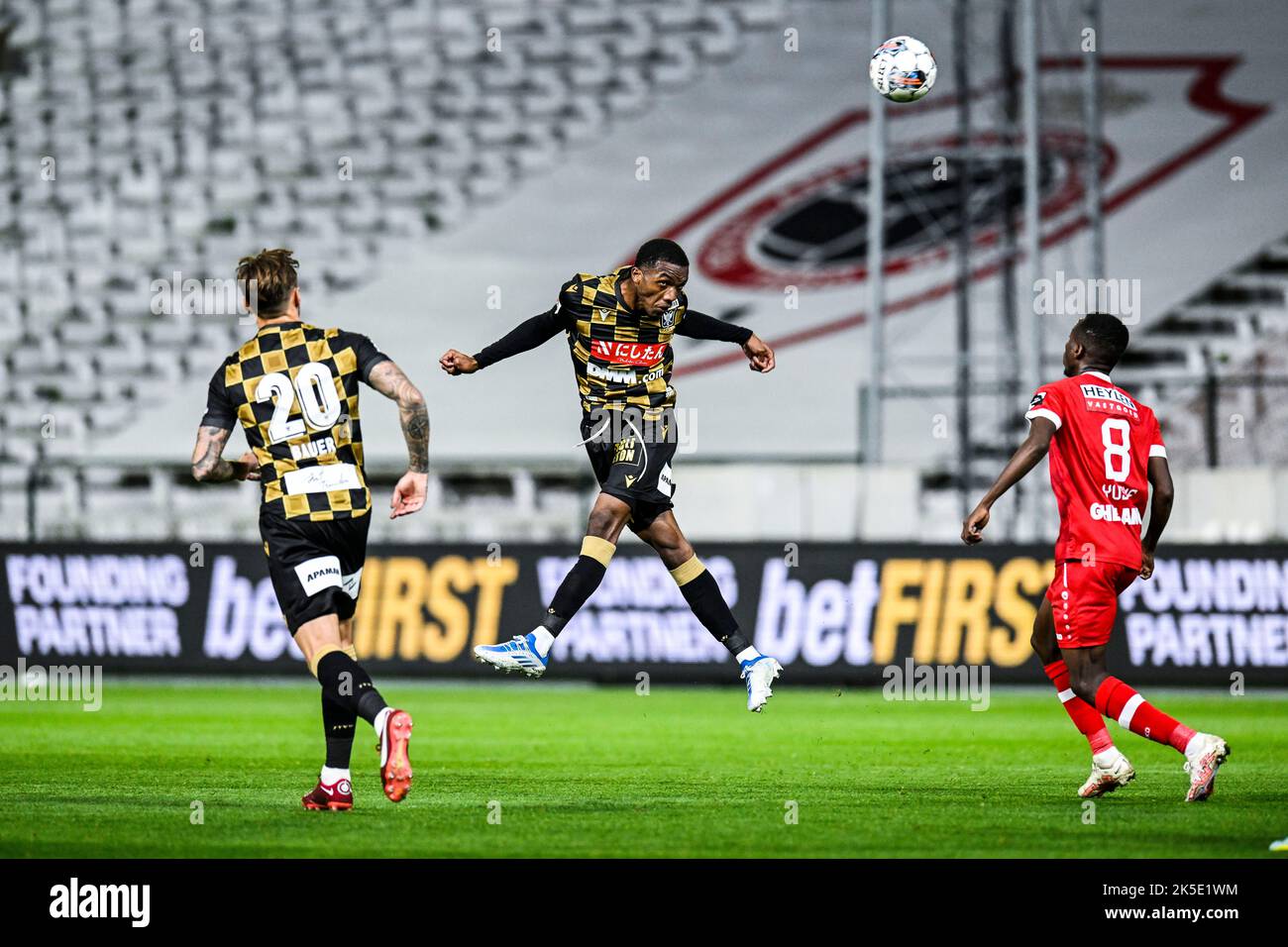 Belgium. 07th Oct, 2022. STVV's Eric Bocat pictured in action during a ...