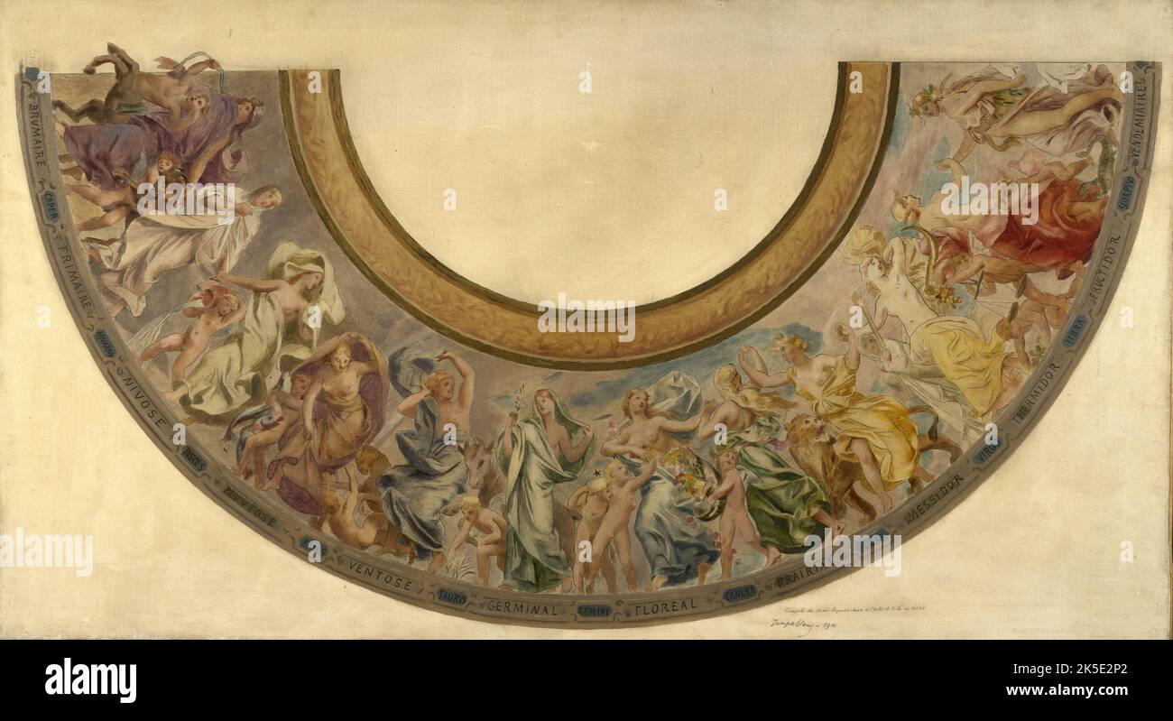 Esquisse pour l'escalier des fêtes de l'Hôtel de Ville de Paris : Les ...