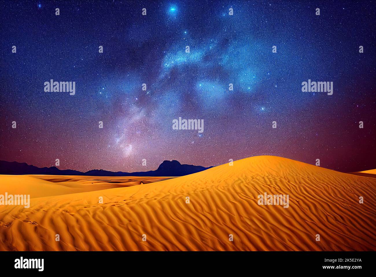 The sandy ledges and night starry sky of extraordinary beauty in the ...