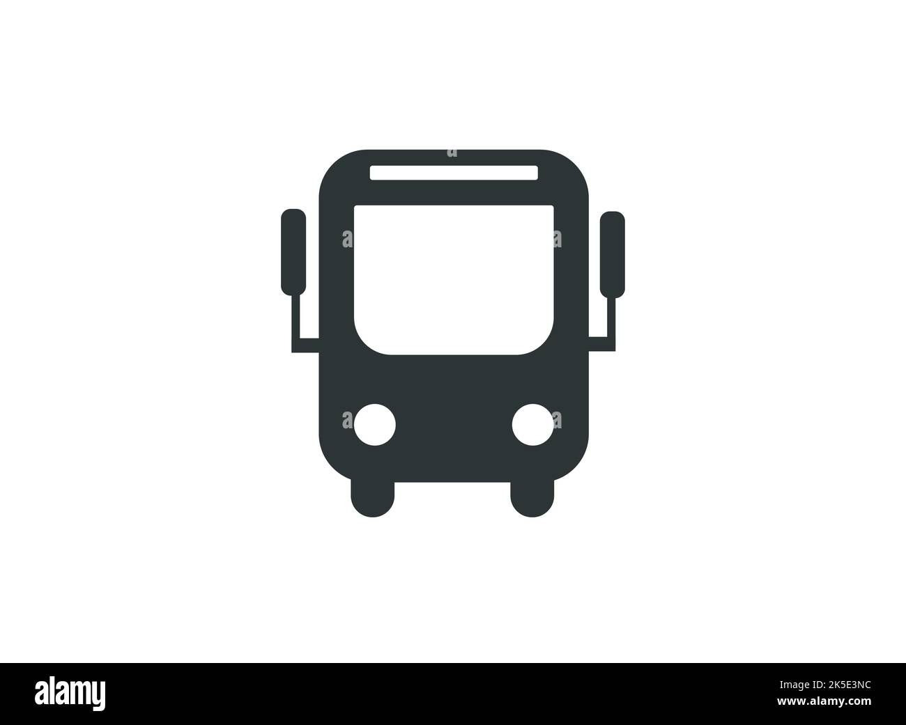 Black and white autobus icon. Flat design vector Stock Vector Image ...