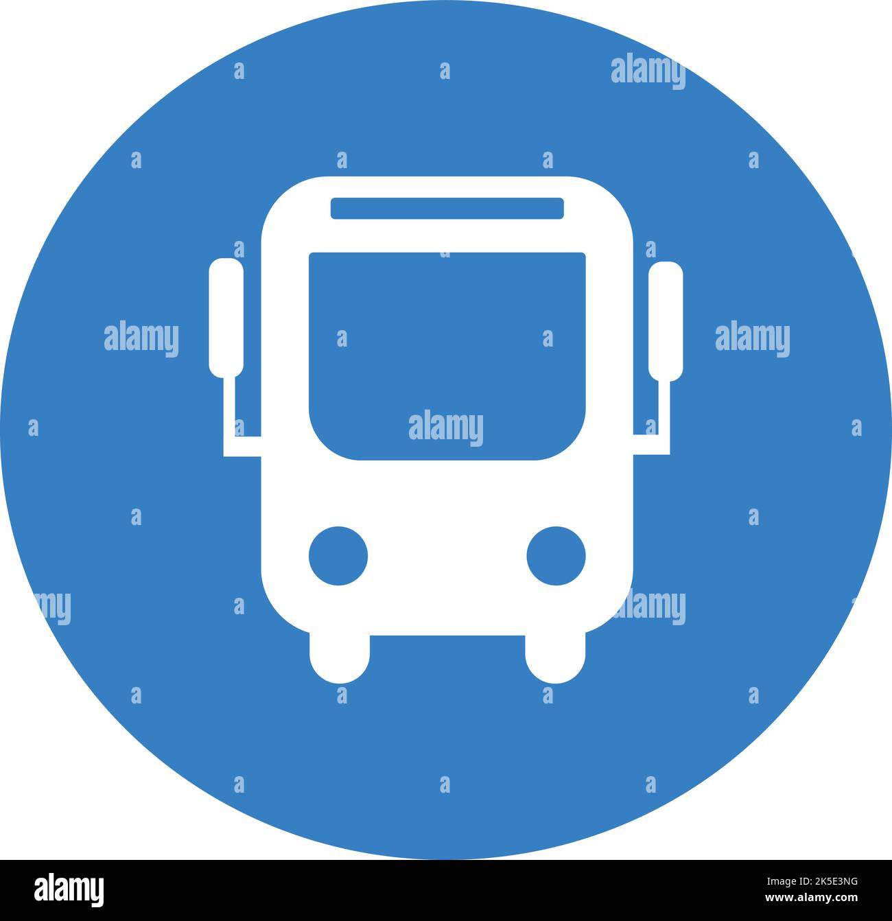 Isolated autobus in a blue circle. Flat design vector Stock Vector ...