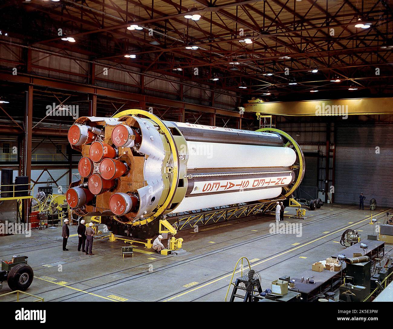 NASA Marshall Space Flight Center engineers prepare the Saturn I S-I ...