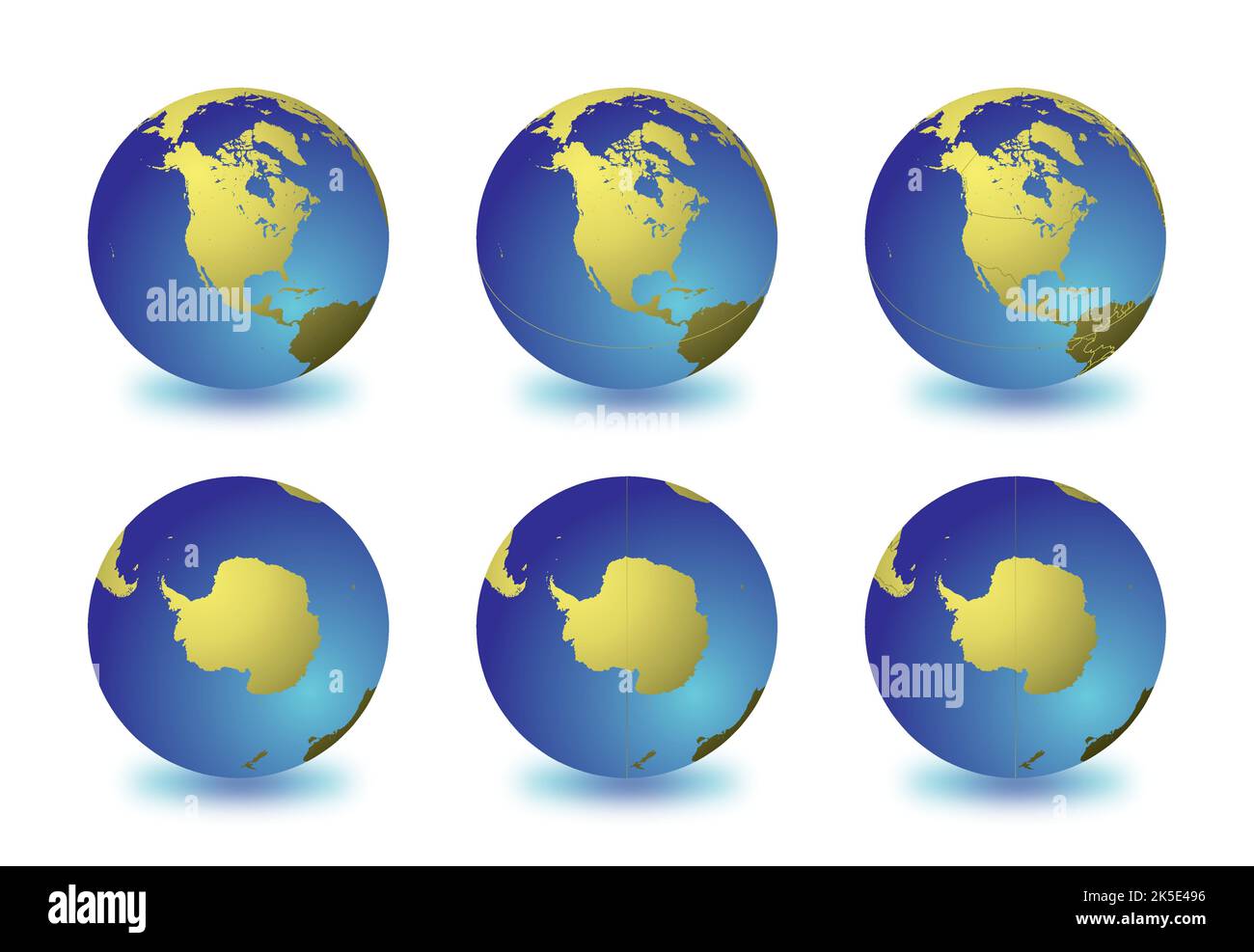 Globe from north pole hi-res stock photography and images - Alamy