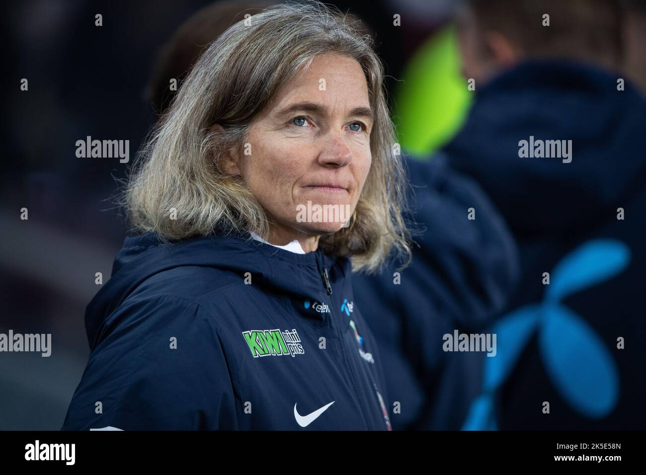 Oslo, Norway. 07th Oct, 2022. Head coach Hege Riise of Norway seen ...