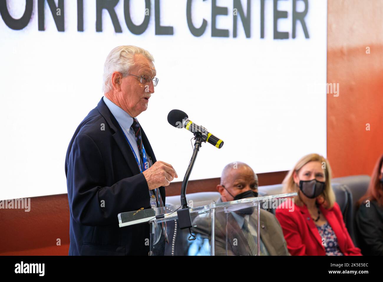 John Tribe, retired Apollo engineer, North American Rockwell, speaks ...