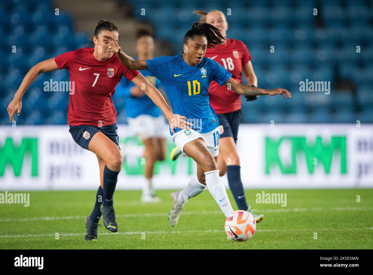 Oslo, Norway. 07th Oct, 2022. Kerolin (10) of Brazil seen during the ...