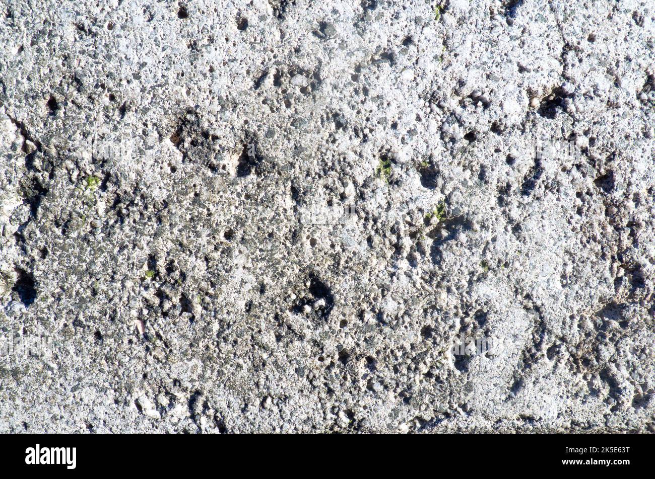 Background of porous concrete. Gray wall. Solid background ...
