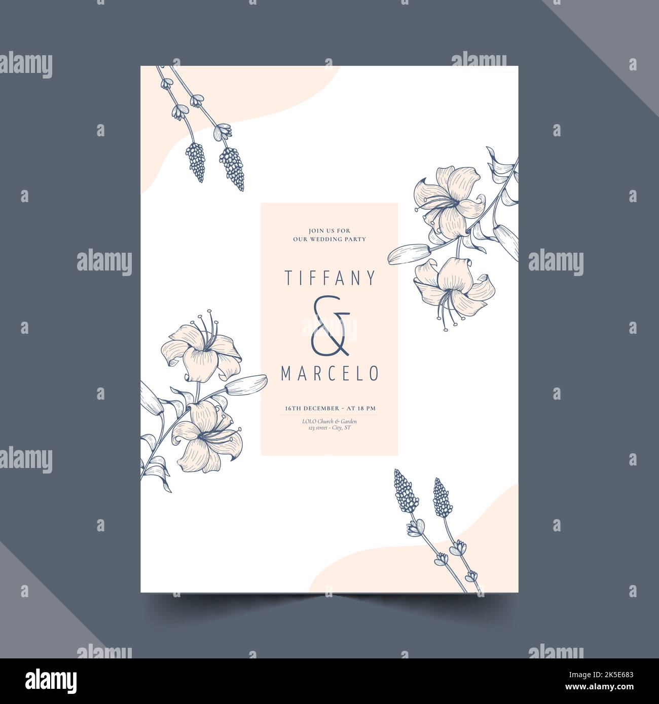 hand drawn linear engraved wedding elements vector design illustration Stock Vector Image & Art ...