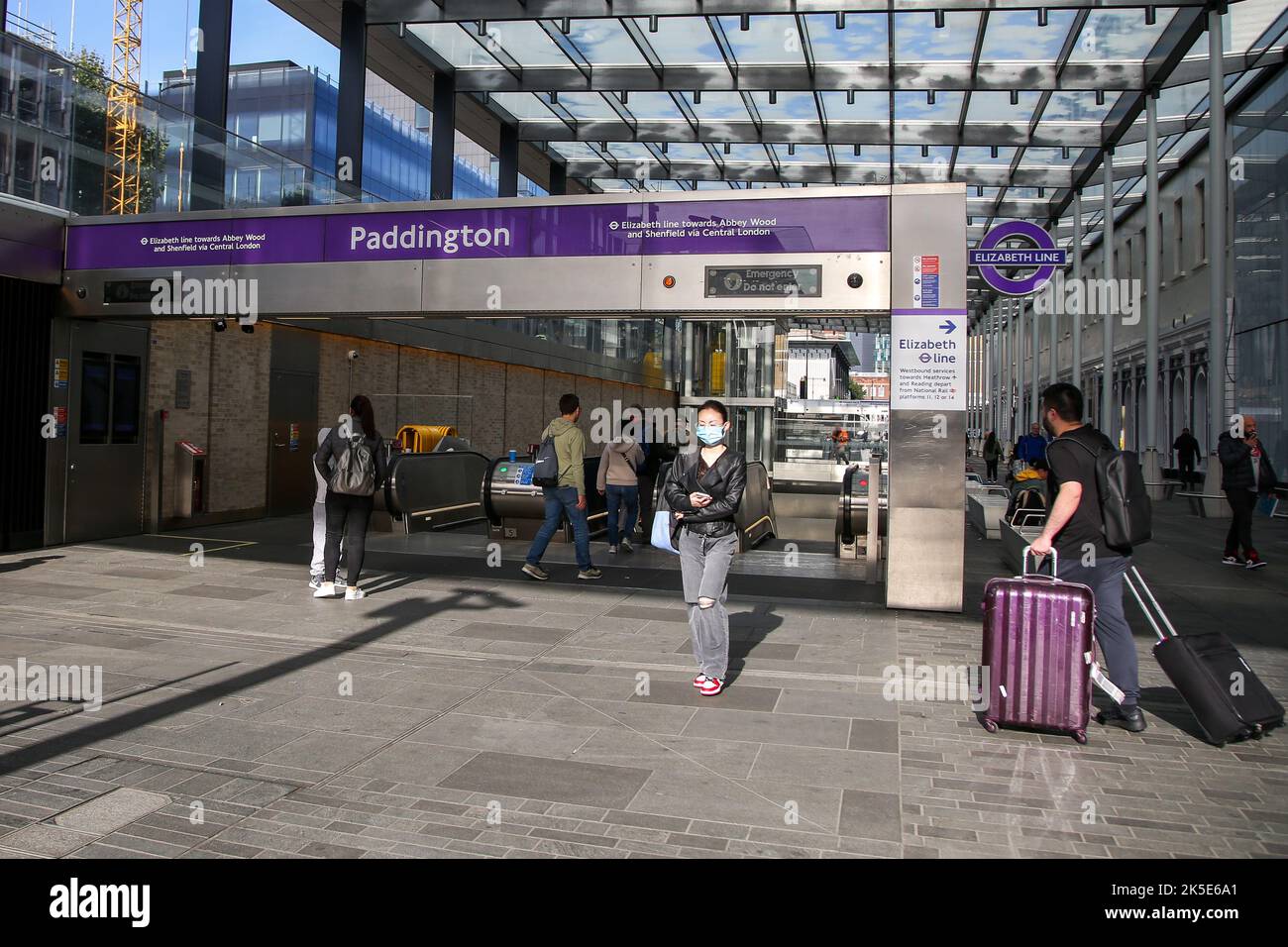 General view of an entrance to the Elizabeth line platforms at London ...