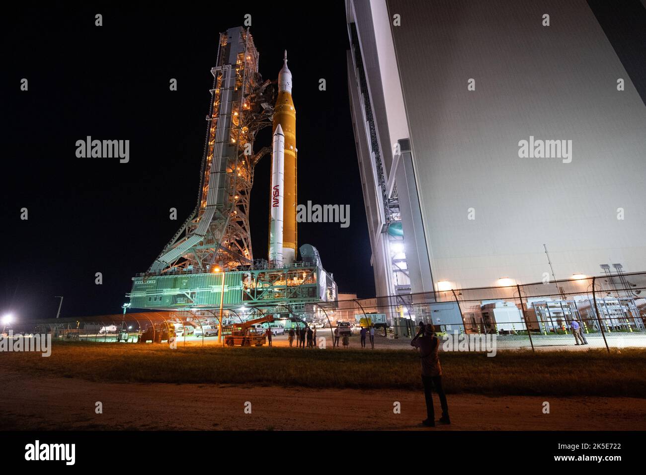 NASA’s Space Launch System (SLS) rocket with the Orion spacecraft ...