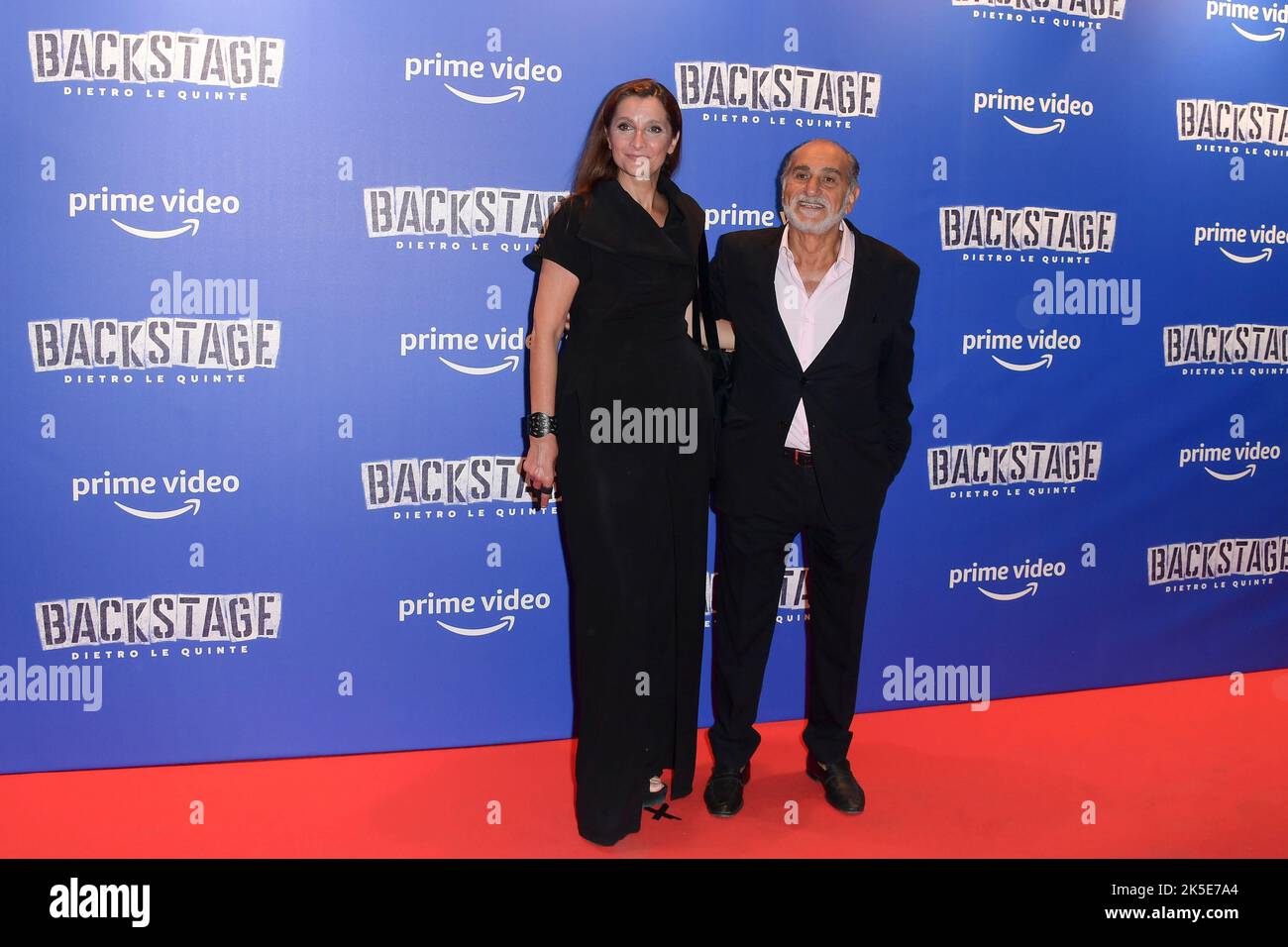 Rome, Italy. 07th Oct, 2022. Maria Letizia Gorga (l) and Pino Ammendola ...