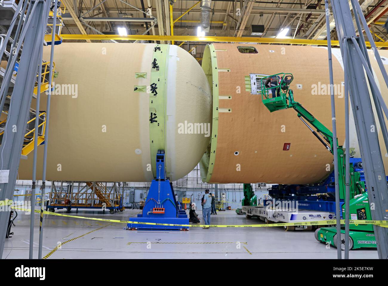 NASA joined the SLS core stage forward assembly to the 130-foot liquid ...
