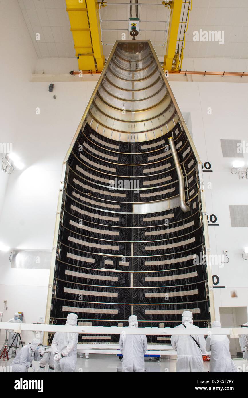 On Aug. 11, 2022, teams at the Astrotech facility at Vandenberg Space ...