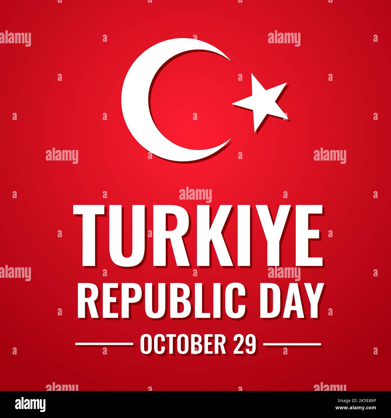 Turkey Republic Day typography. National holiday in Turkiye on October ...